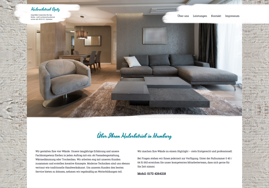 Malerbetrieb in Hamburg: Dieter Opitz | dsa2go